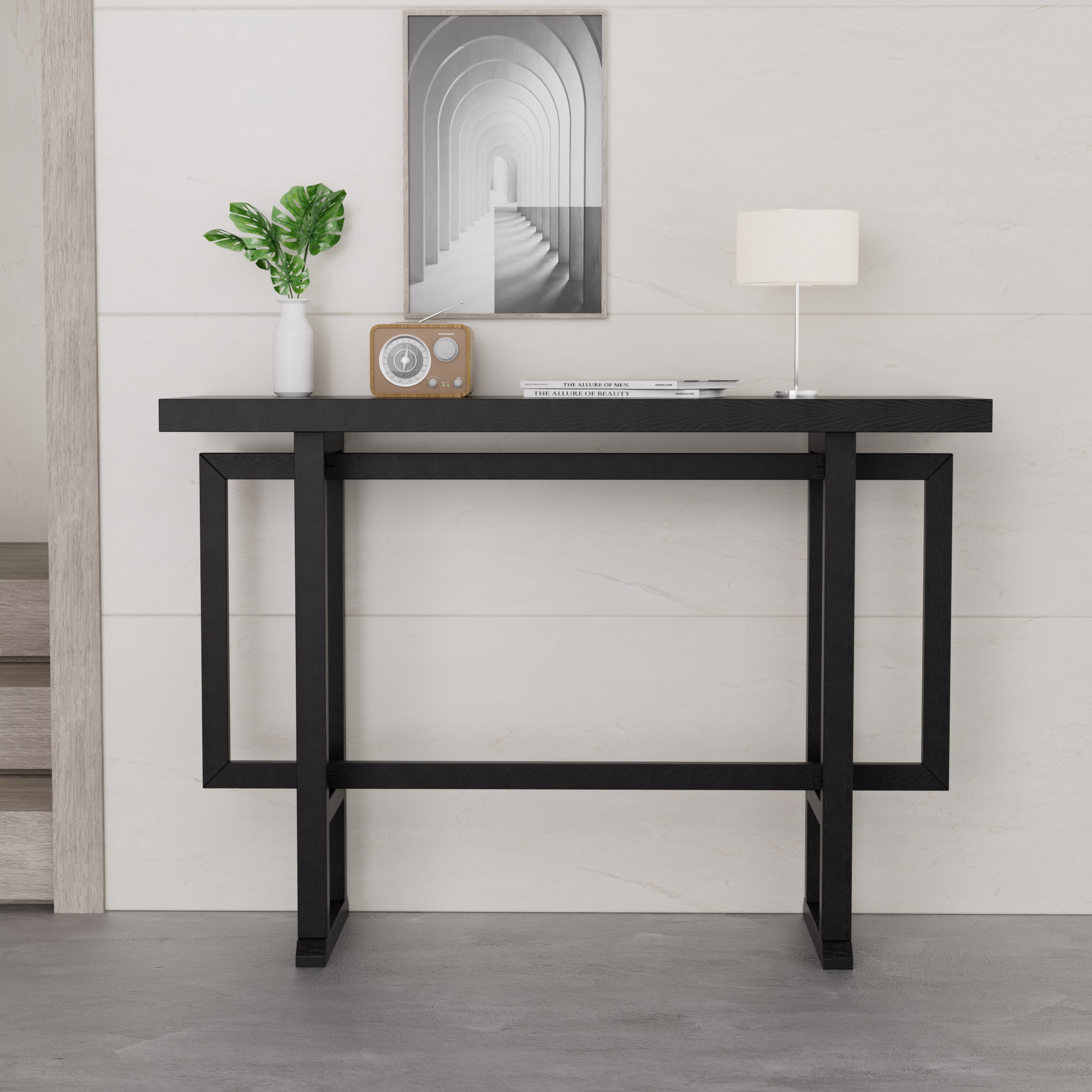 Ebern Designs 59.06 Inch Extra Long Wooden Entryway Table, Ideal For ...