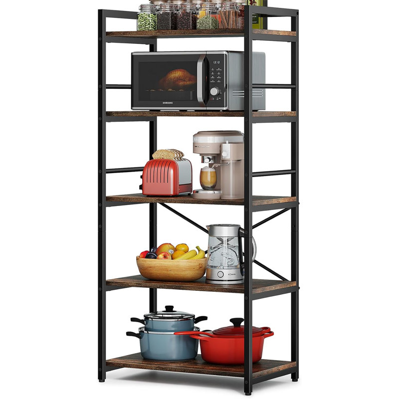 17 Stories 5-Tier Bakers Rack For Kitchen With Storage,Oven Shelf, Free ...