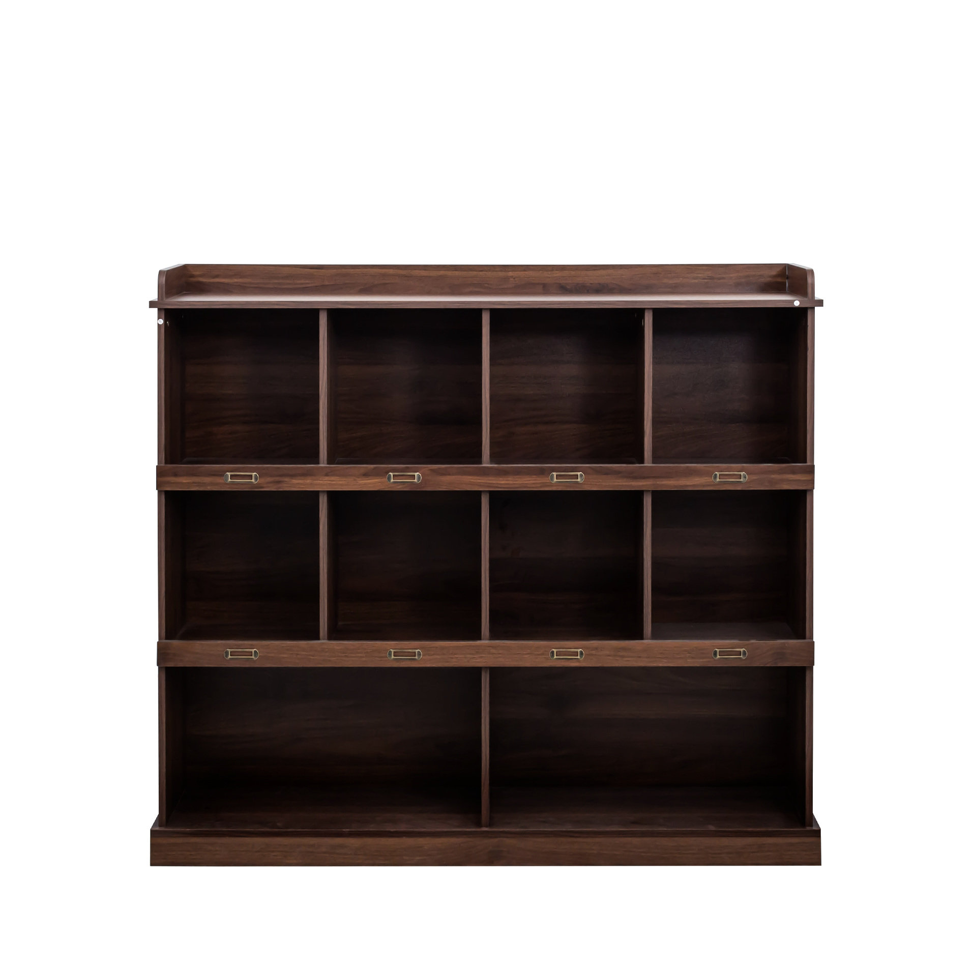 Ebern Designs Stylish Walnut 10-shelf Bookcase - Organize Your Books ...