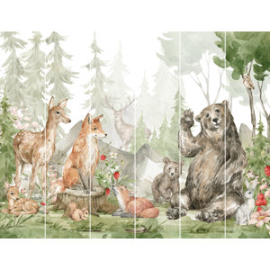 Walltastic 6 Piece Forest Friends 3m x 2.4m Wall Mural | Wayfair.co.uk