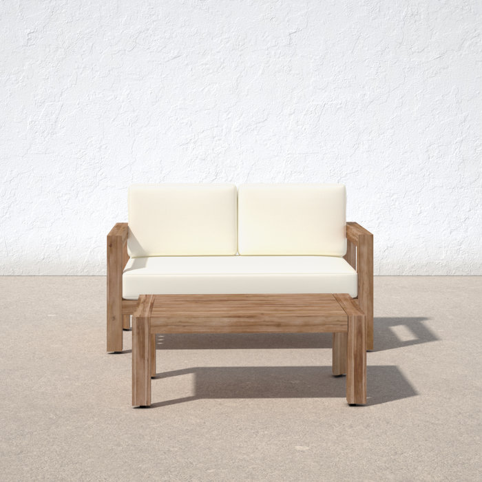 AllModern Francesco 2 - Person Outdoor Seating Group with Cushions ...