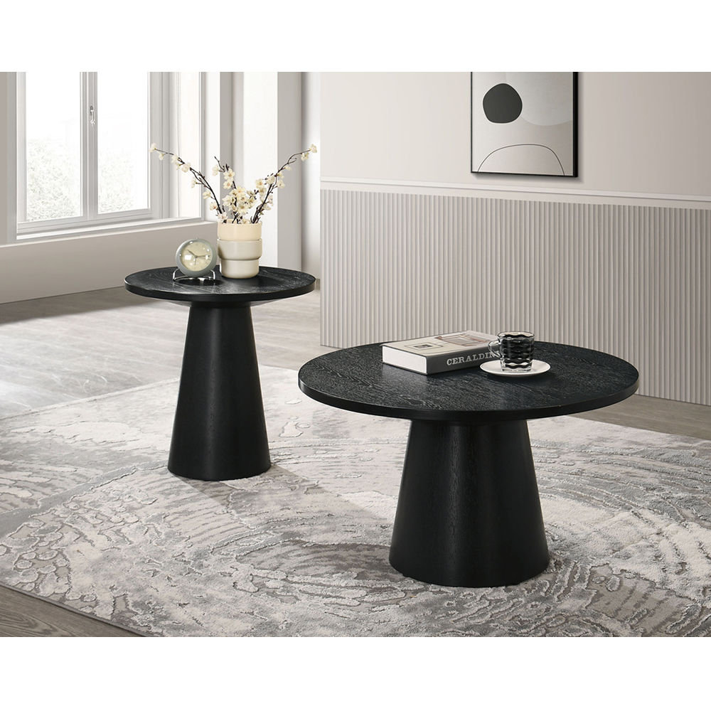 Brayden Studio® Modern Contemporary Style Round Coffee Table Cone Shape ...
