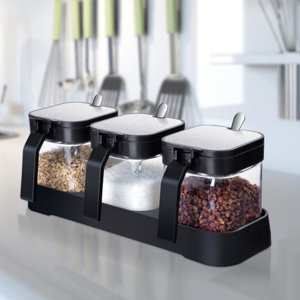 Prep & Savour Glass Canister - Set of 3 | Wayfair