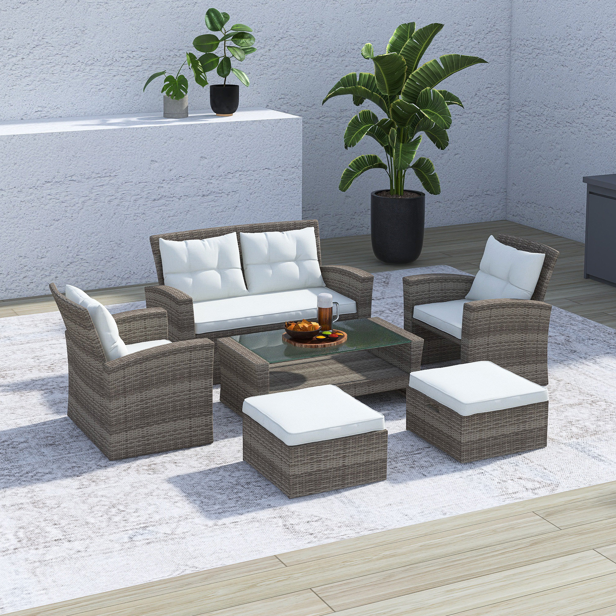 Lark Manor™ 4 Piece Outdoor Conversation Set | Wayfair