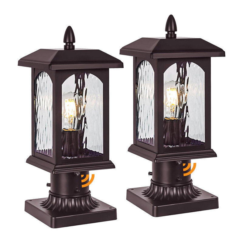 Darby Home Co Dusk to Dawn Outdoor Post Lights - 2 Packs Post Lights ...