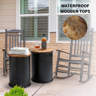 Williston Forge Farmhouse Storage End Table, Set of 2 Rustic Ottoman ...