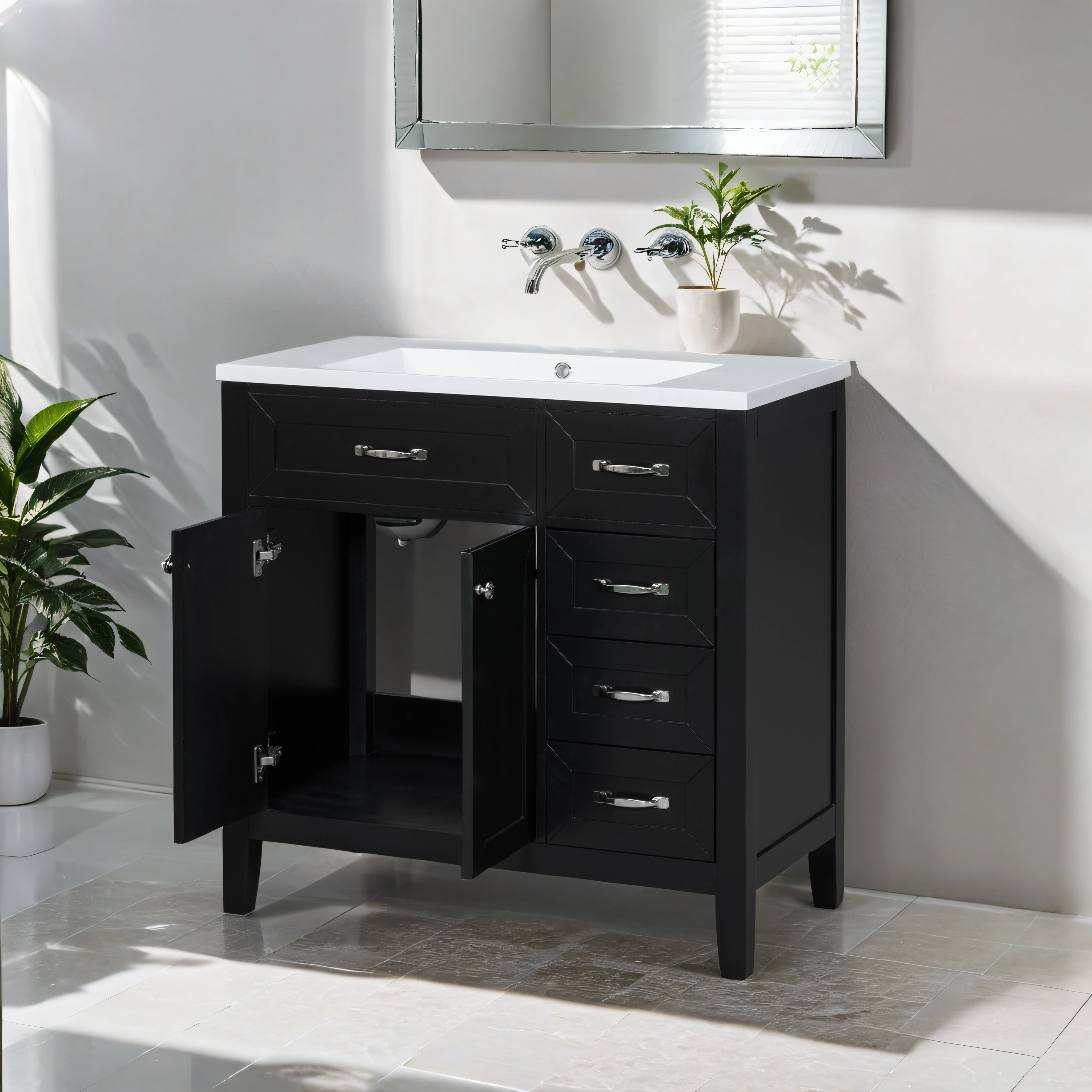 Winston Porter Revae 36'' Single Bathroom Vanity with Top | Wayfair