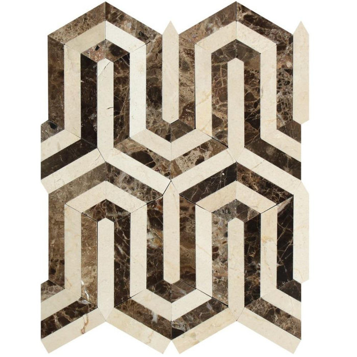 Stone & Tile Shoppe, Inc. Emperador Marble Novelty Mosaic Wall & Floor ...