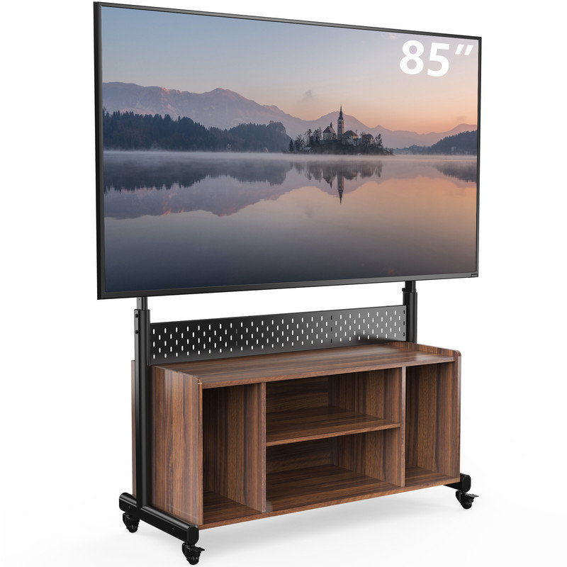 Wade Logan® Charrisse Sturdy Rolling TV Stand with Wheels for 50-85 ...