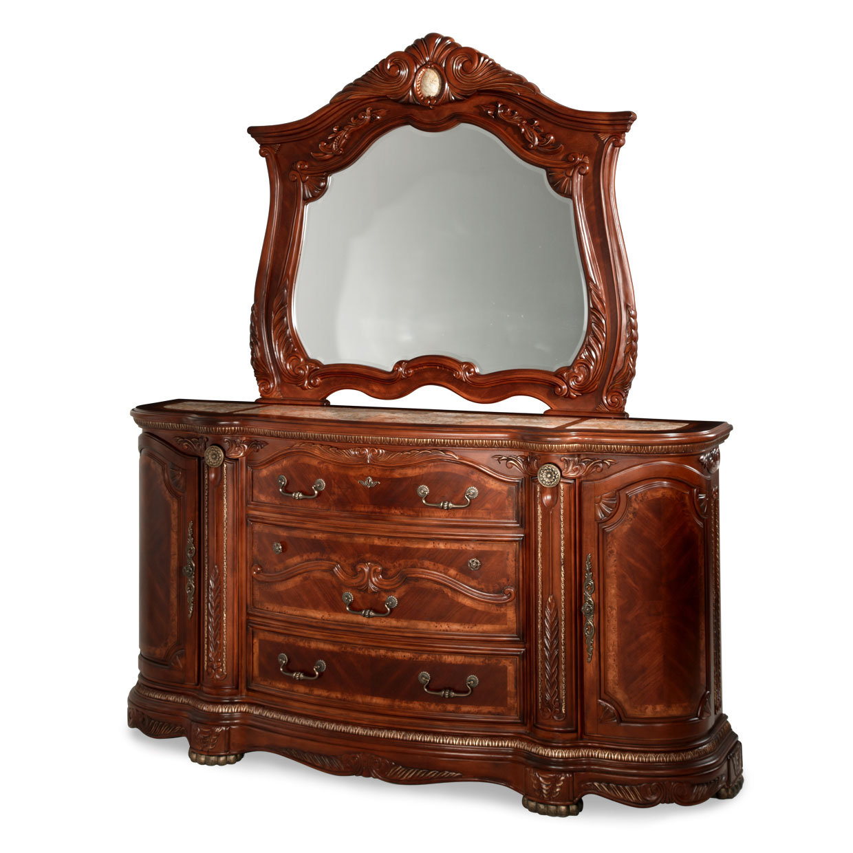 Michael Amini Cortina Dresser & Mirror Set & Reviews | Wayfair