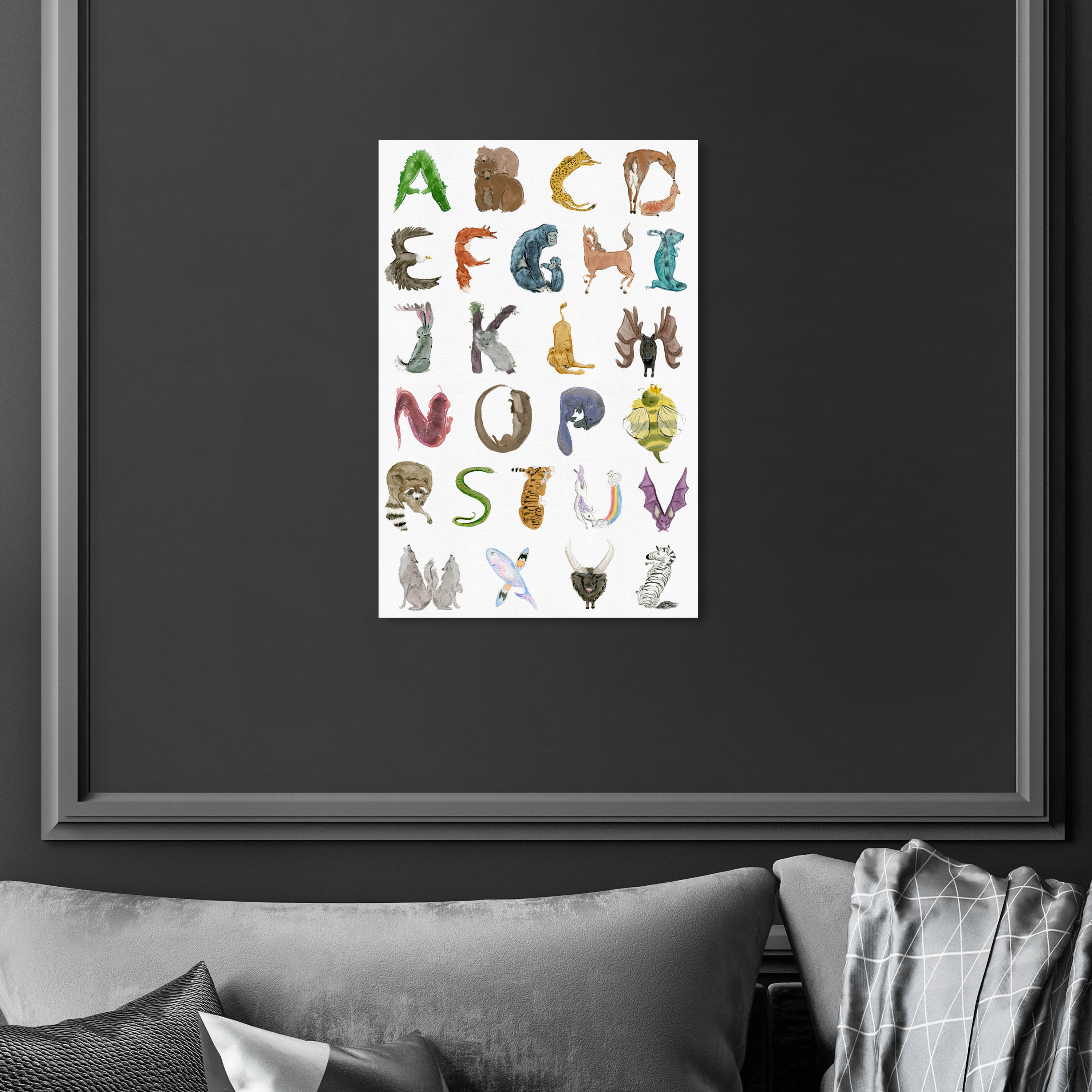 Oliver Gal Alphabet Bright Zoo and Wild Animals - Painting | Wayfair