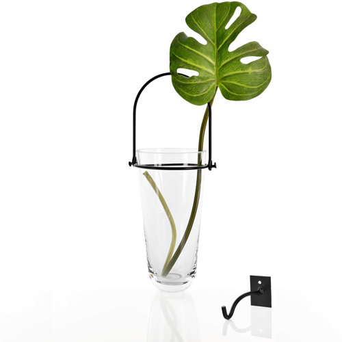 Latitude Run® Clear 12.6'' Indoor / Outdoor Glass Wall Vase | Wayfair