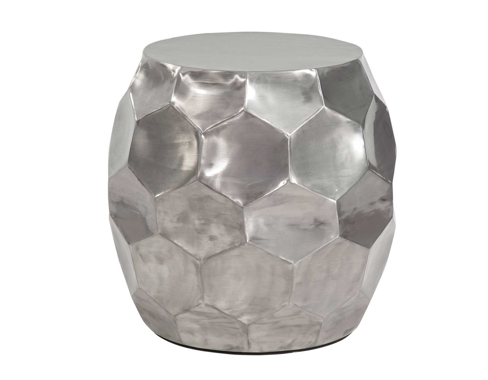 Brayden Studio® Stomp Round End Table, Nickel | Wayfair