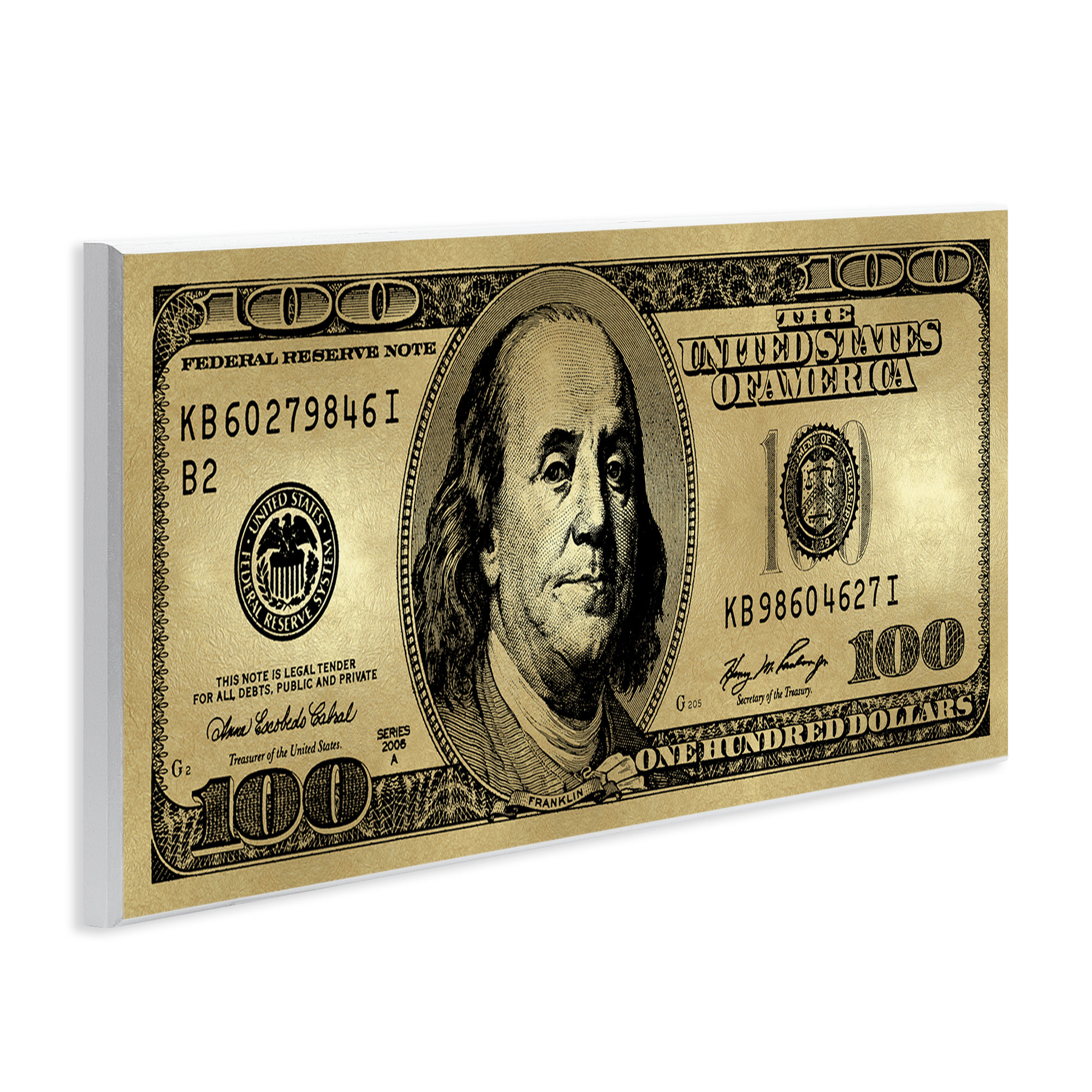 Ebern Designs Hundred Dollar Bill Wall Plaque Art by Madeline Blake ...