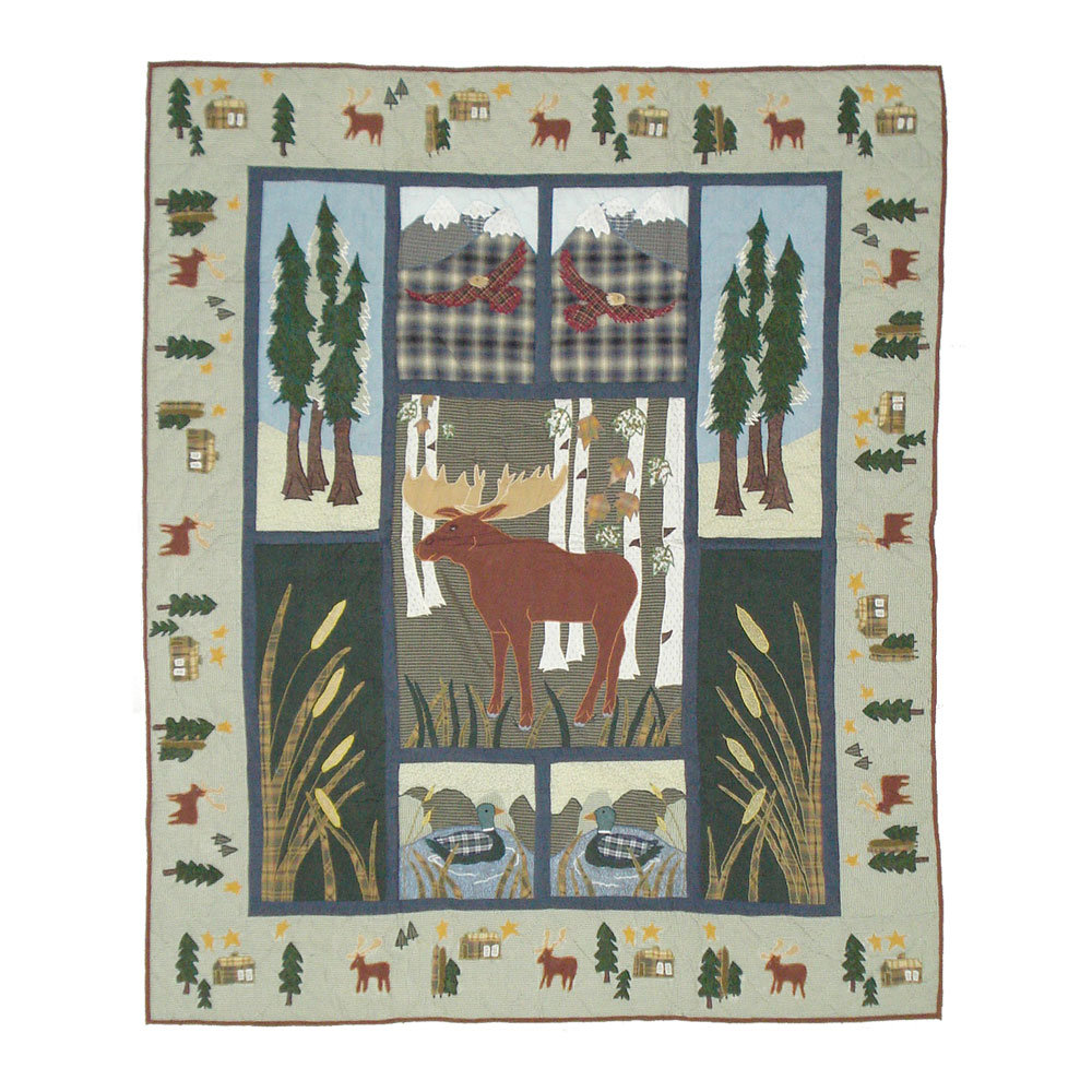 Patch Magic Moose Moose Cotton Throw | Wayfair