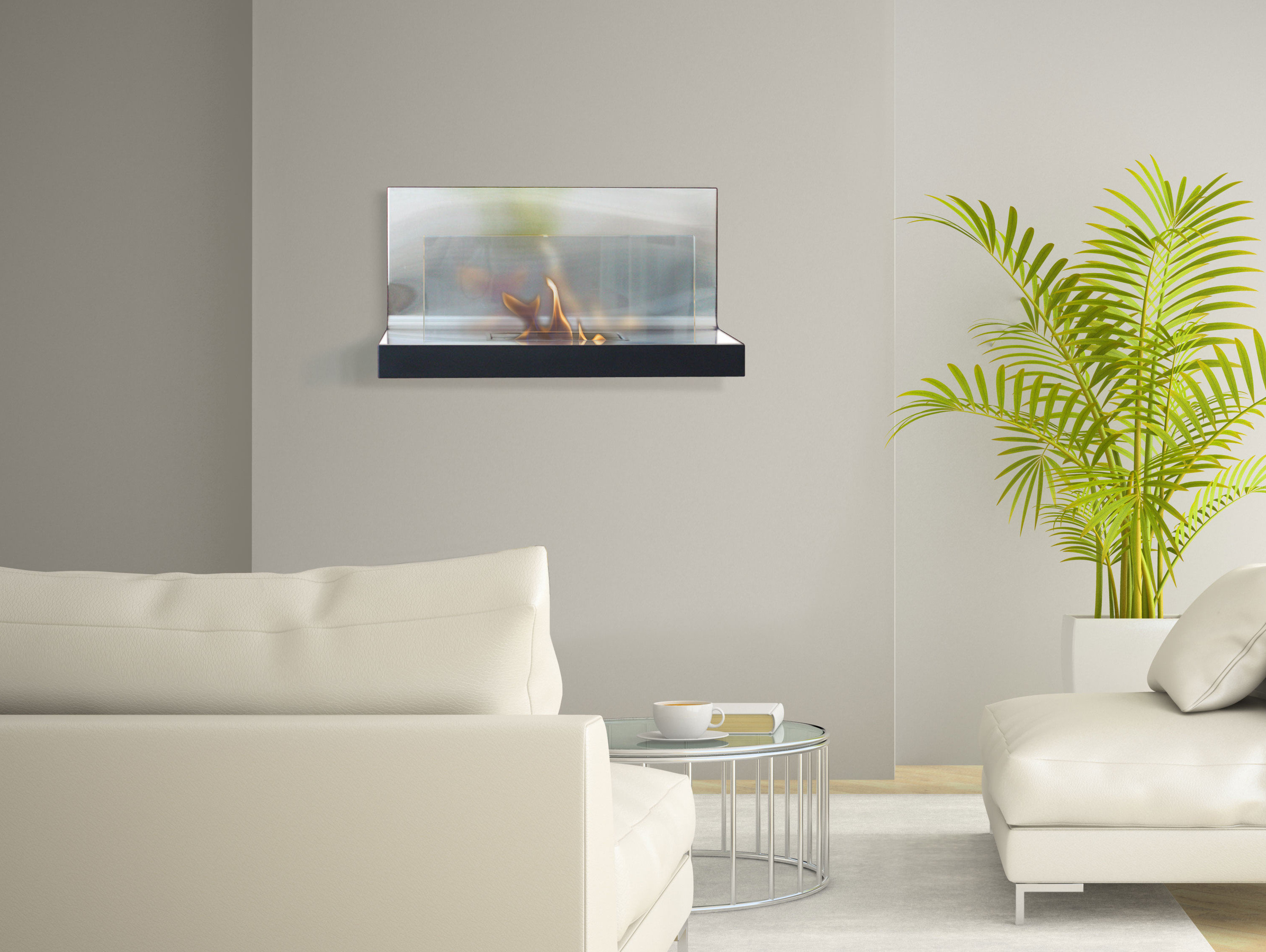 Belfry Heating Cressida Wall Mounted Ethanol Fire | Wayfair.co.uk