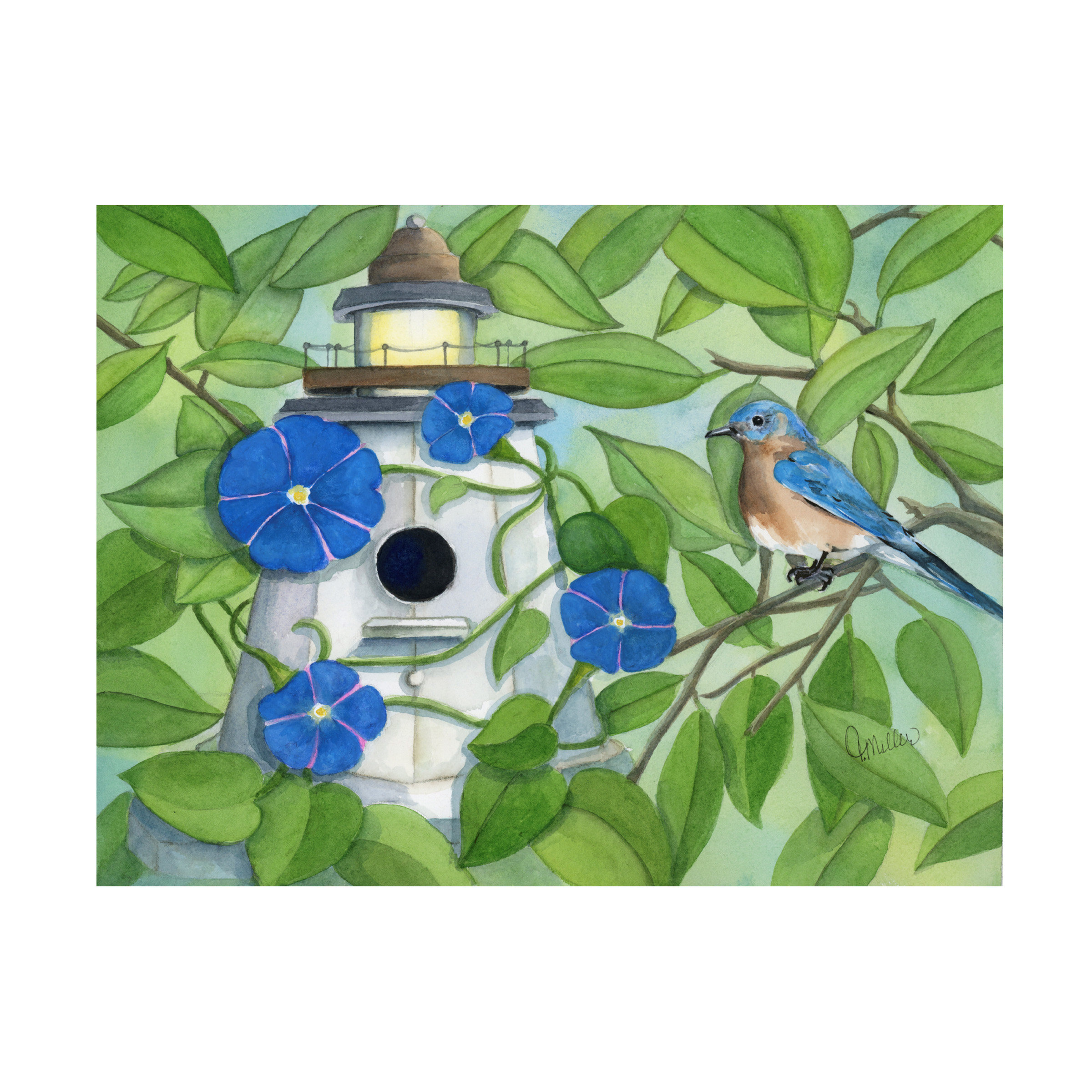 Winston Porter Bird Lighthouse by Tracy Miller Canvas Art | Wayfair