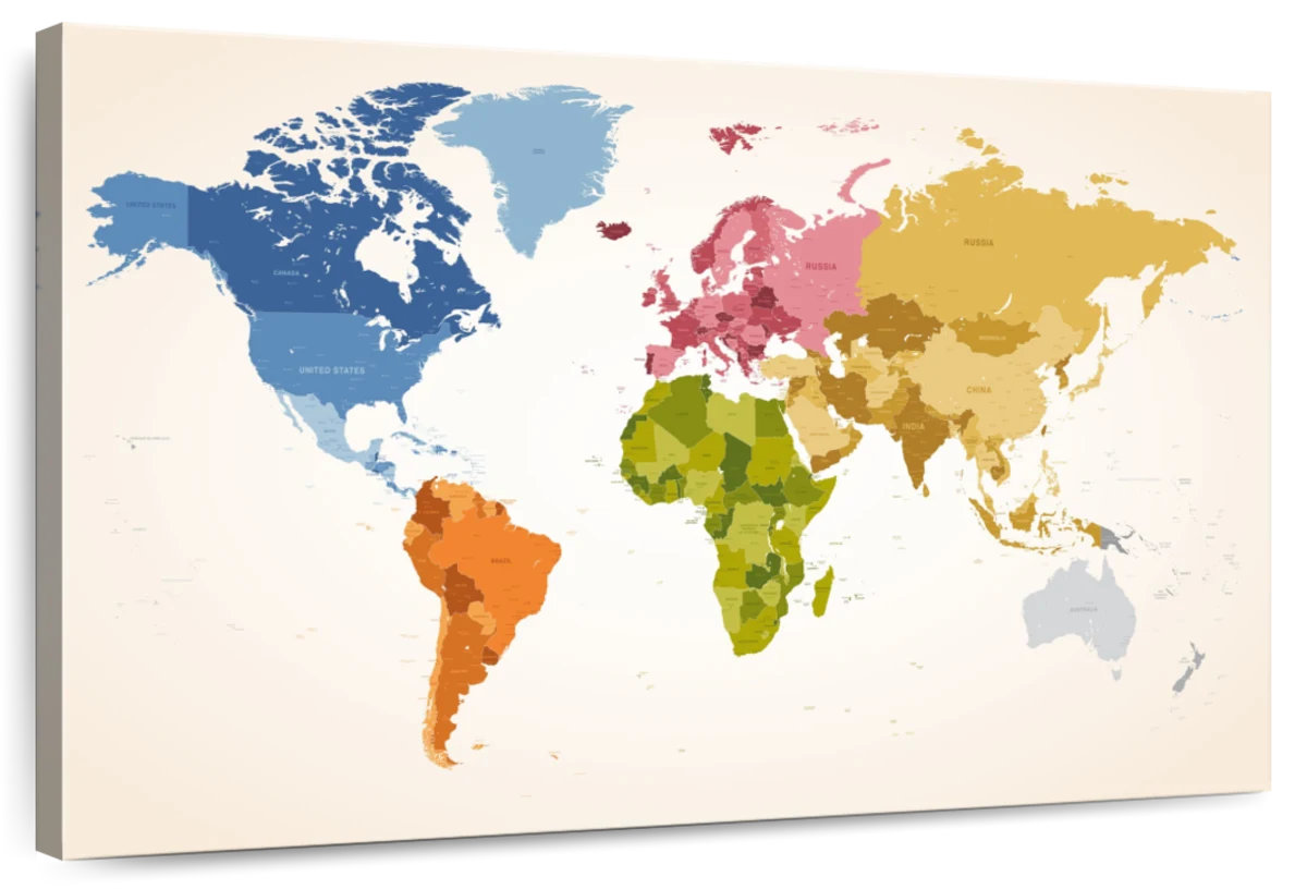 Elephant Stock Vintage Colours World Map - Wayfair Canada