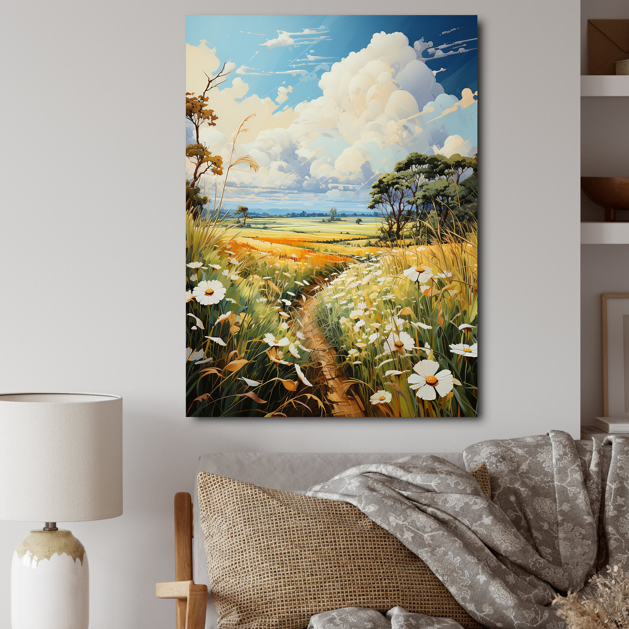 Red Barrel Studio® Caydren Meadow Emerald Expanse Meadow - Print ...