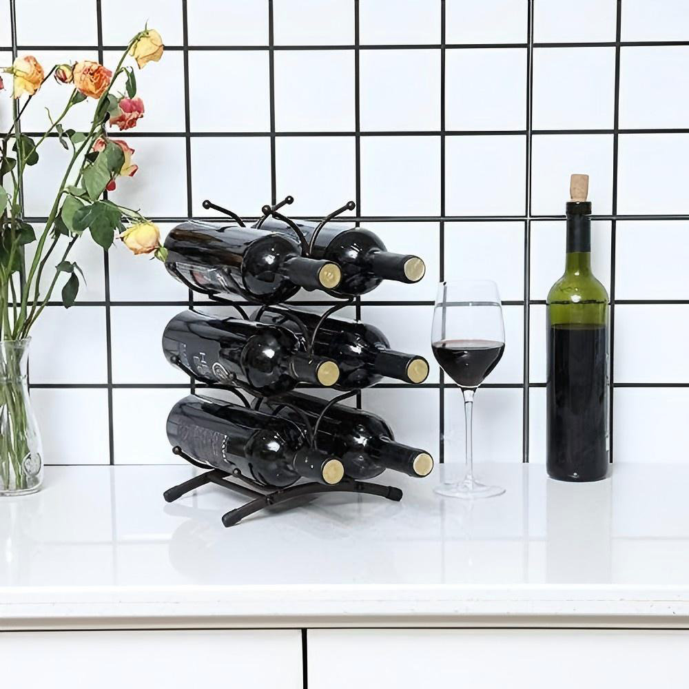 Anadea Wine Rack for Countertop,Wine Storage Shelf for Pantry Cabinet ...