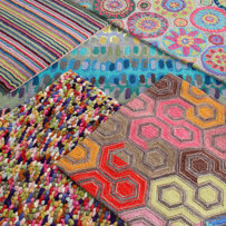 Dash and Albert Rugs Paint Chip Abstract Hand-Hooked Wool Area Rug ...