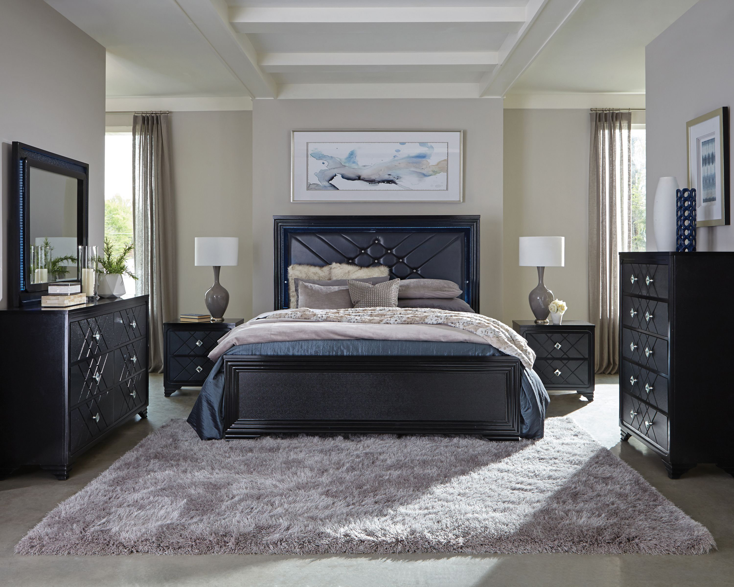 Rosdorf Park Lorianne LED Lighting Panel Bedroom Set 5 Pieces - Wayfair ...