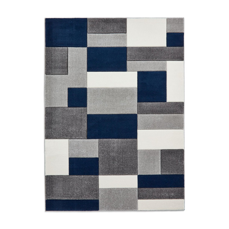 Think Rugs Matrix area rug Machine Woven Rectangle Grey | Wayfair.co.uk