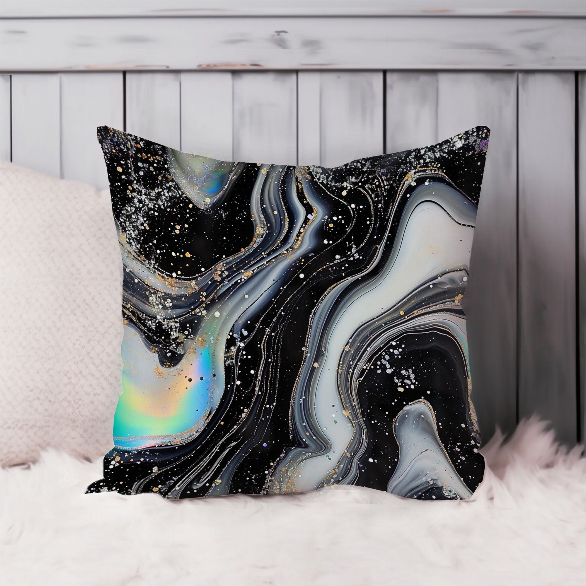 Ethan Taylor Abstract Multicolor Geode Crystals Marble IV Modern | Wayfair