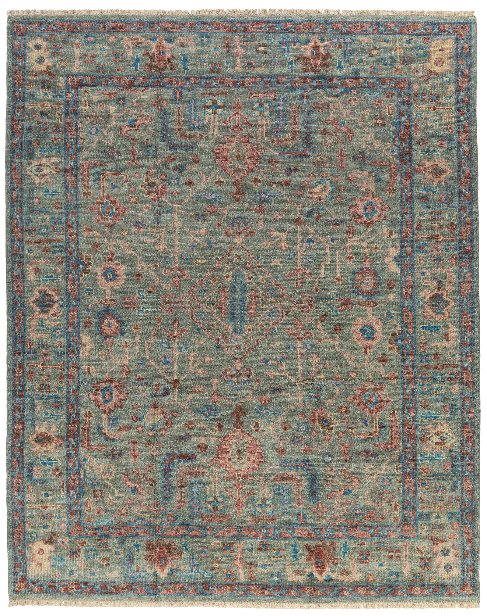 Tufenkian Rock My Classics Tigranakert Dusty Rose/Blue/Green Area Rug ...