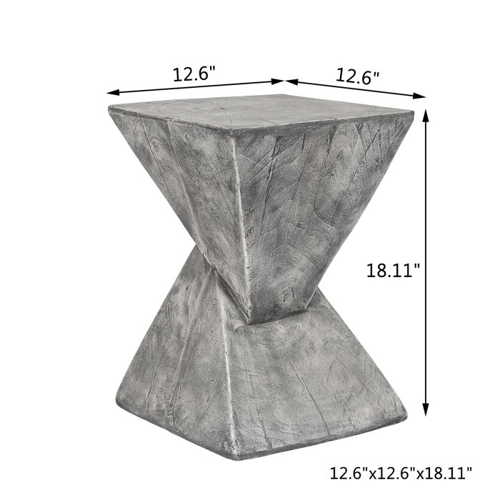 17 Stories Nordt Concrete Outdoor Side Table & Reviews | Wayfair