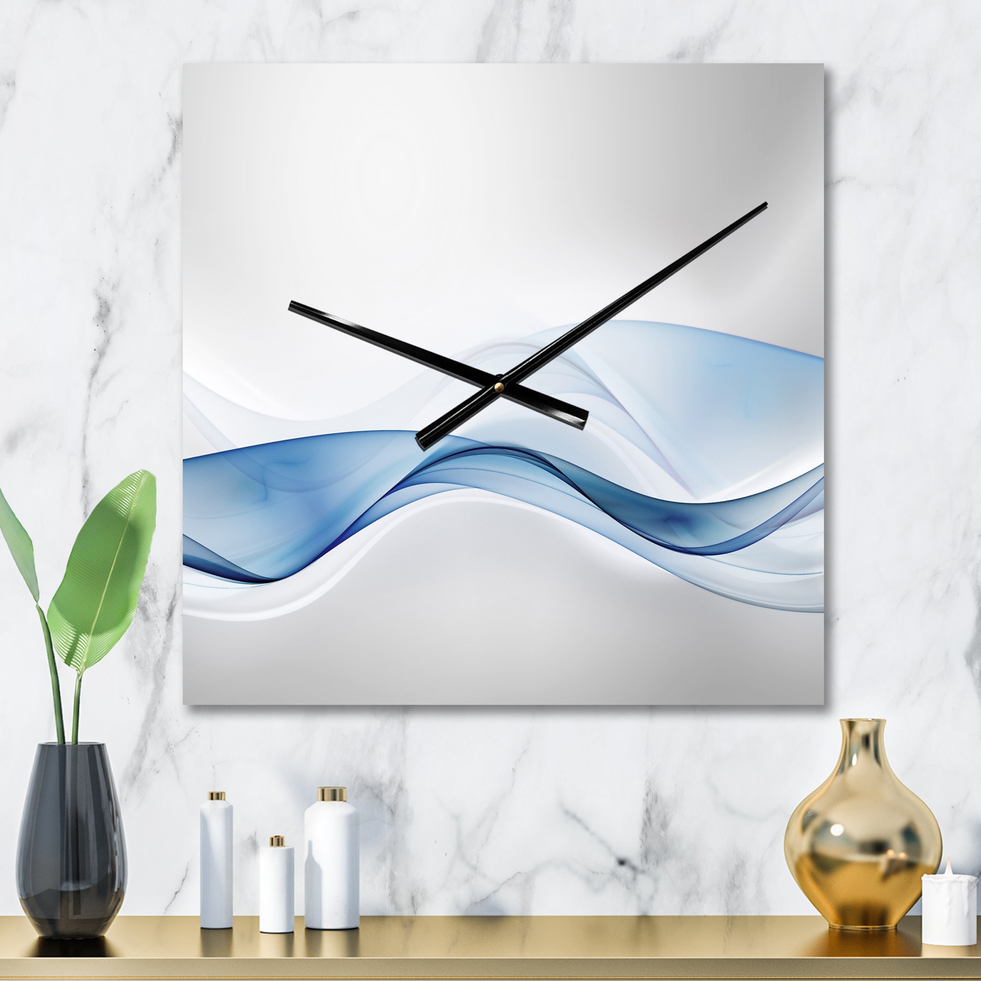 East Urban Home 3D Wave of Water Splash - Modern Wall Clock & Reviews ...
