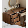 Bayou Breeze Modern Minimalist Solid Black Walnut Wood Vanity | Wayfair