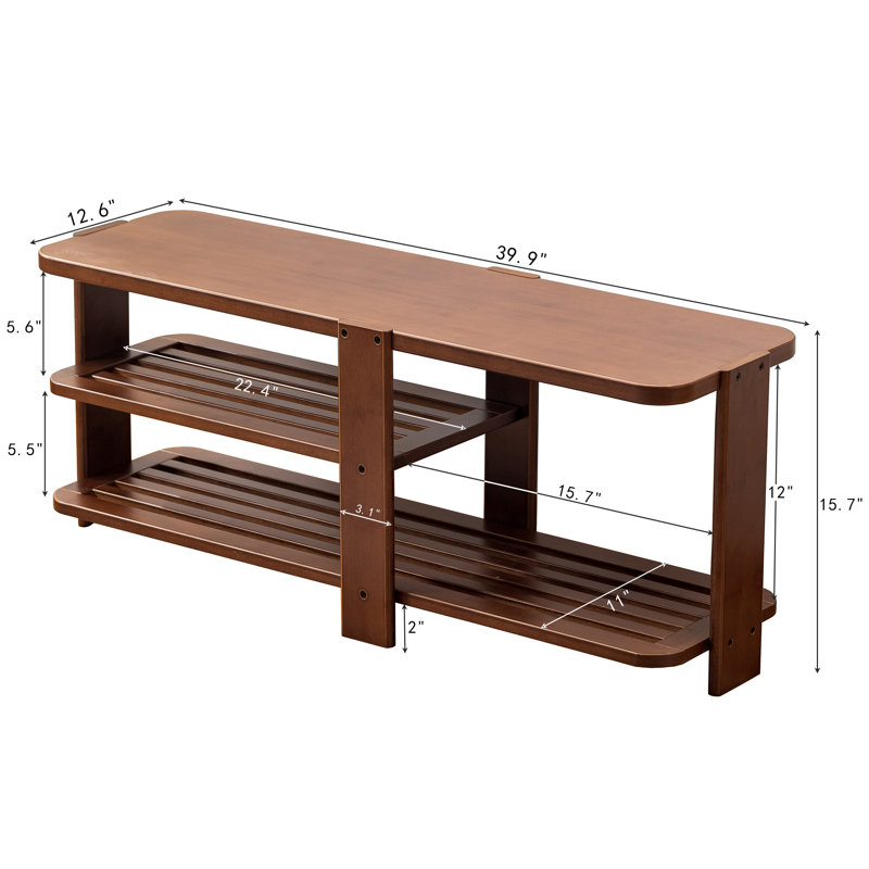 Red Barrel Studio® 3-Tier Shoe Storage Bench Shoe Stool Rack & Reviews ...