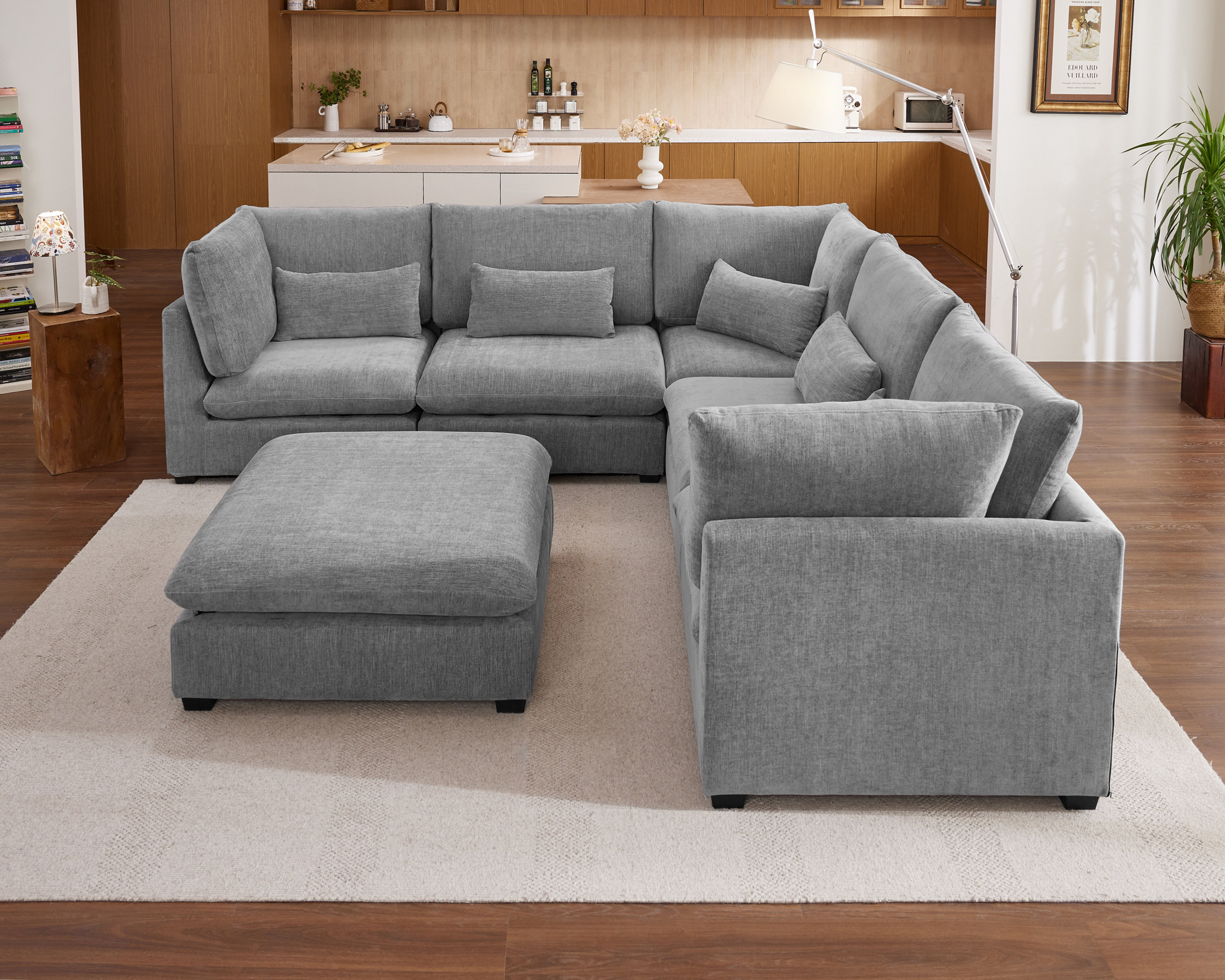 Hokku Designs 120"Oversized Modular Sectional Sofa for Living Room 5 ...