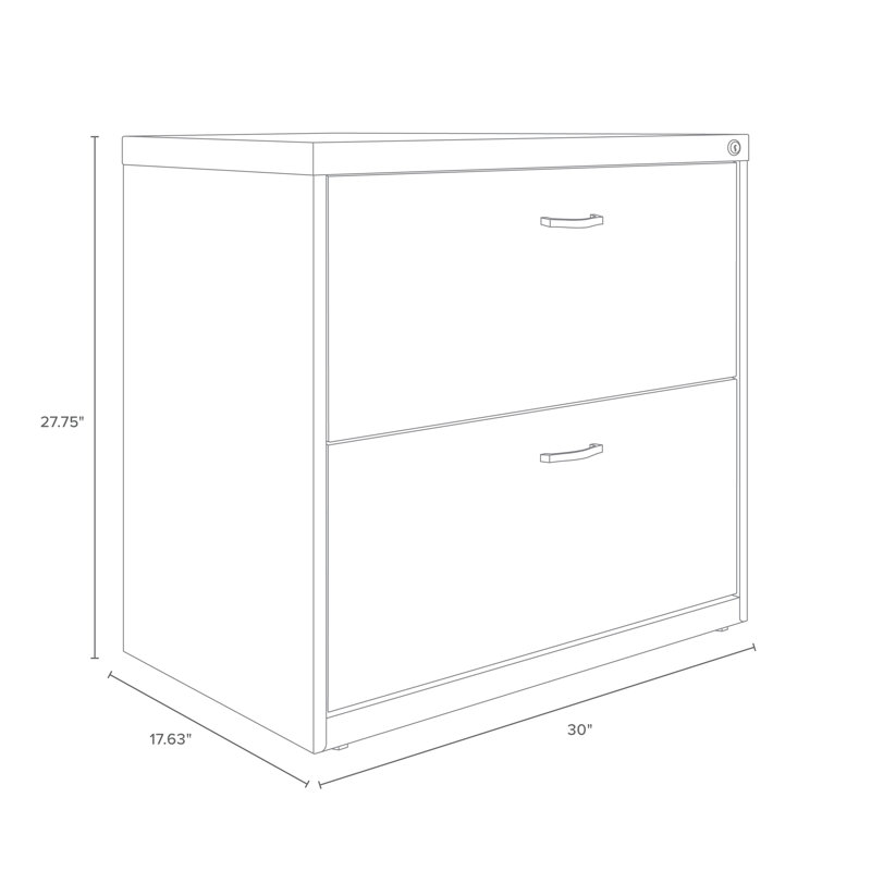 Inbox Zero 30'' Wide 2 -Drawer Steel File Cabinet & Reviews | Wayfair