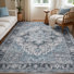 Charlton Home® Washable Area Rugs Boho Floral Living Room Vintage Low ...