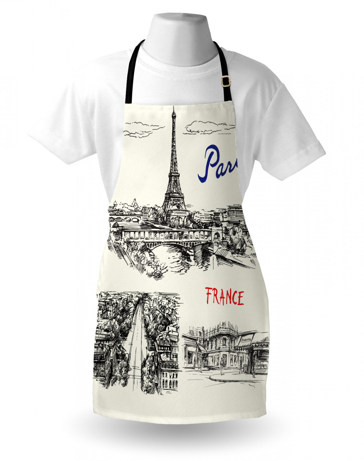 East Urban Home Eiffel Tower Apron | Wayfair