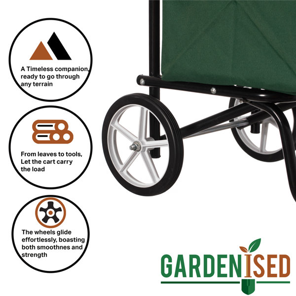 Gardenised Large Cart with Wheels, Lightweight and Sturdy Rolling ...