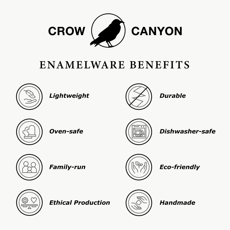 Crow Canyon Home Crow Canyon Enamelware Splatter 16 Piece Dinnerware ...