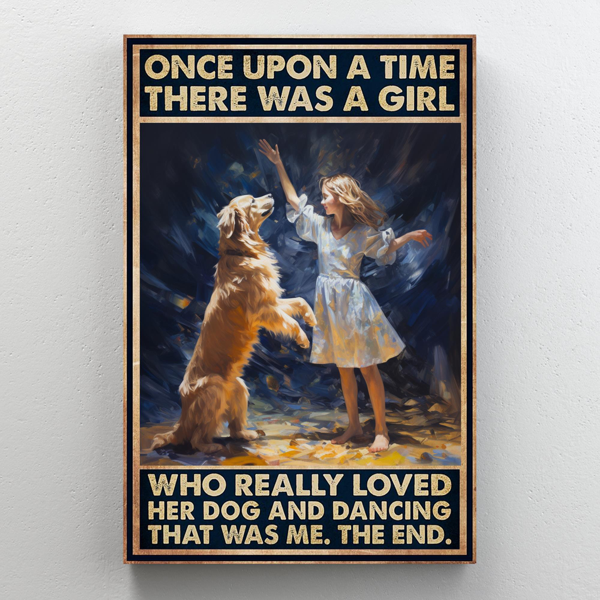 Trinx A Girl Loved Her Dog And Dancing - 1 Piece Rectangle Graphic Art ...