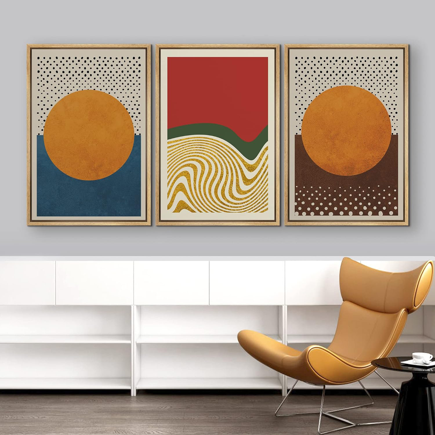 IDEA4WALL Abstract Vibrant Color Blocks Vibrant Retro Neon Block ...