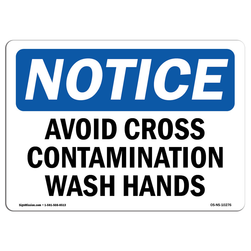 SignMission Avoid Cross Contamination Wash Hands Sign | Wayfair