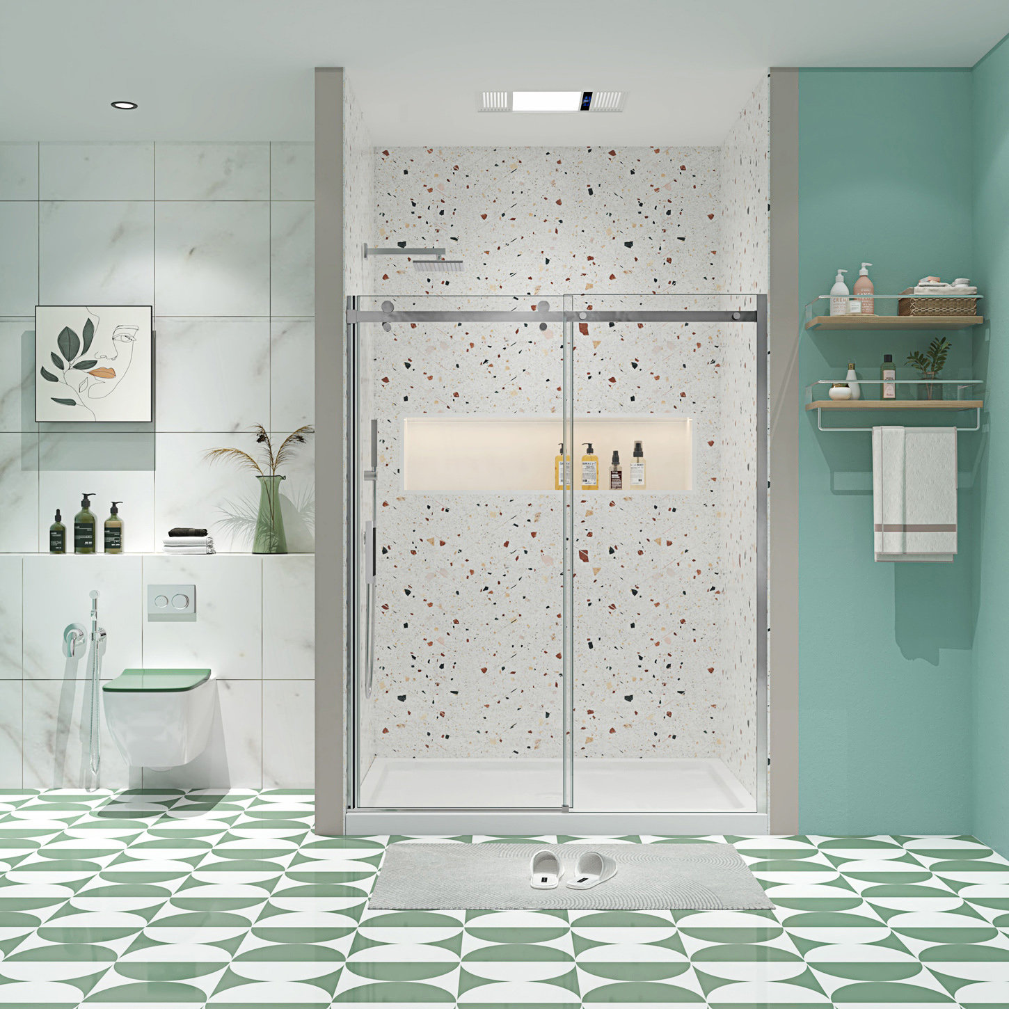 ACCOLADE FURNITURE LLC Glass Shower Door, Sliding Door | Wayfair