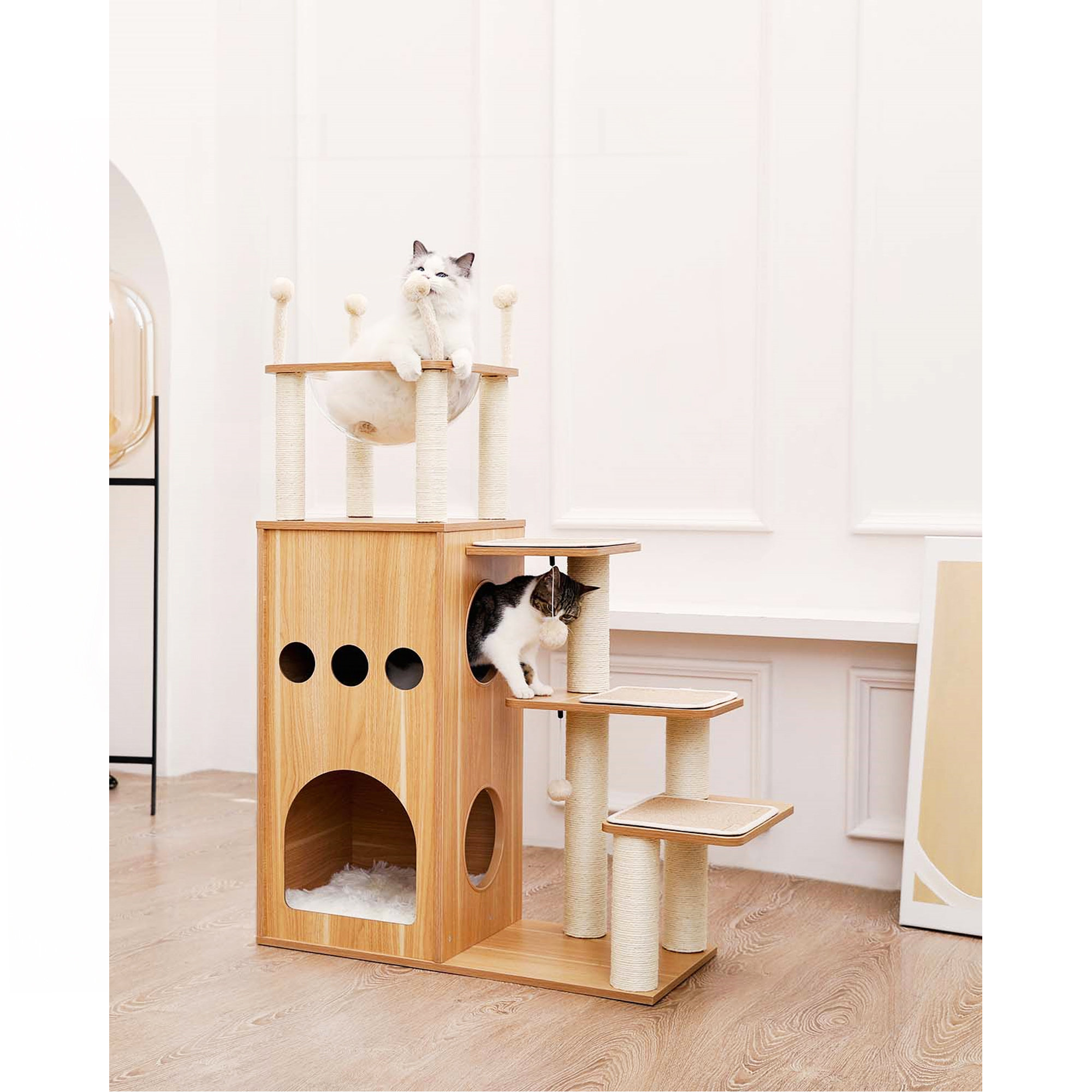 Corrigan Studio® 51" Extra Tall Sky-Castle Design Wooden Modern Luxury ...