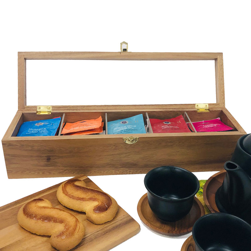 Darby Home Co Gayle Wood Tea Box & Reviews | Wayfair