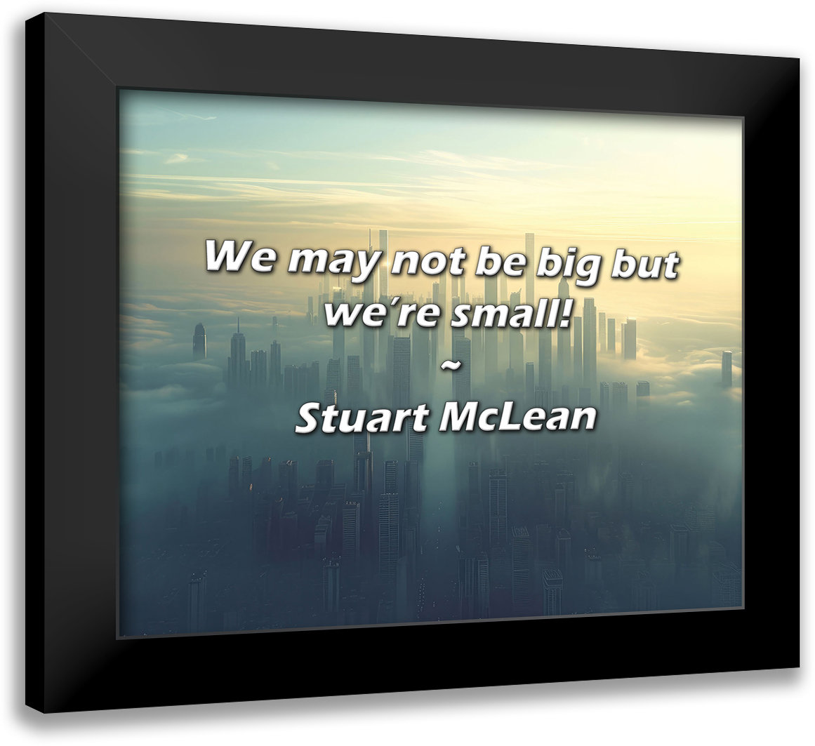 Trinx Stuart McLean Quote: We may not be big but we’re small! | Wayfair