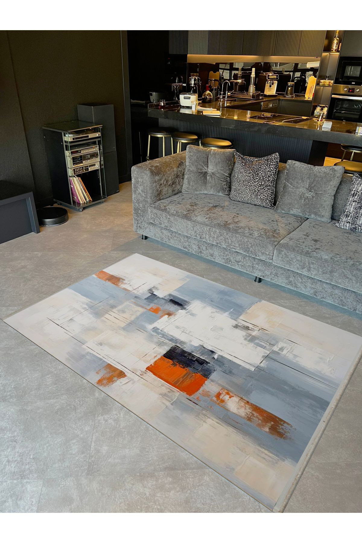 Hokku Designs Rey Collection Modern Low-Dust Rug | Wayfair