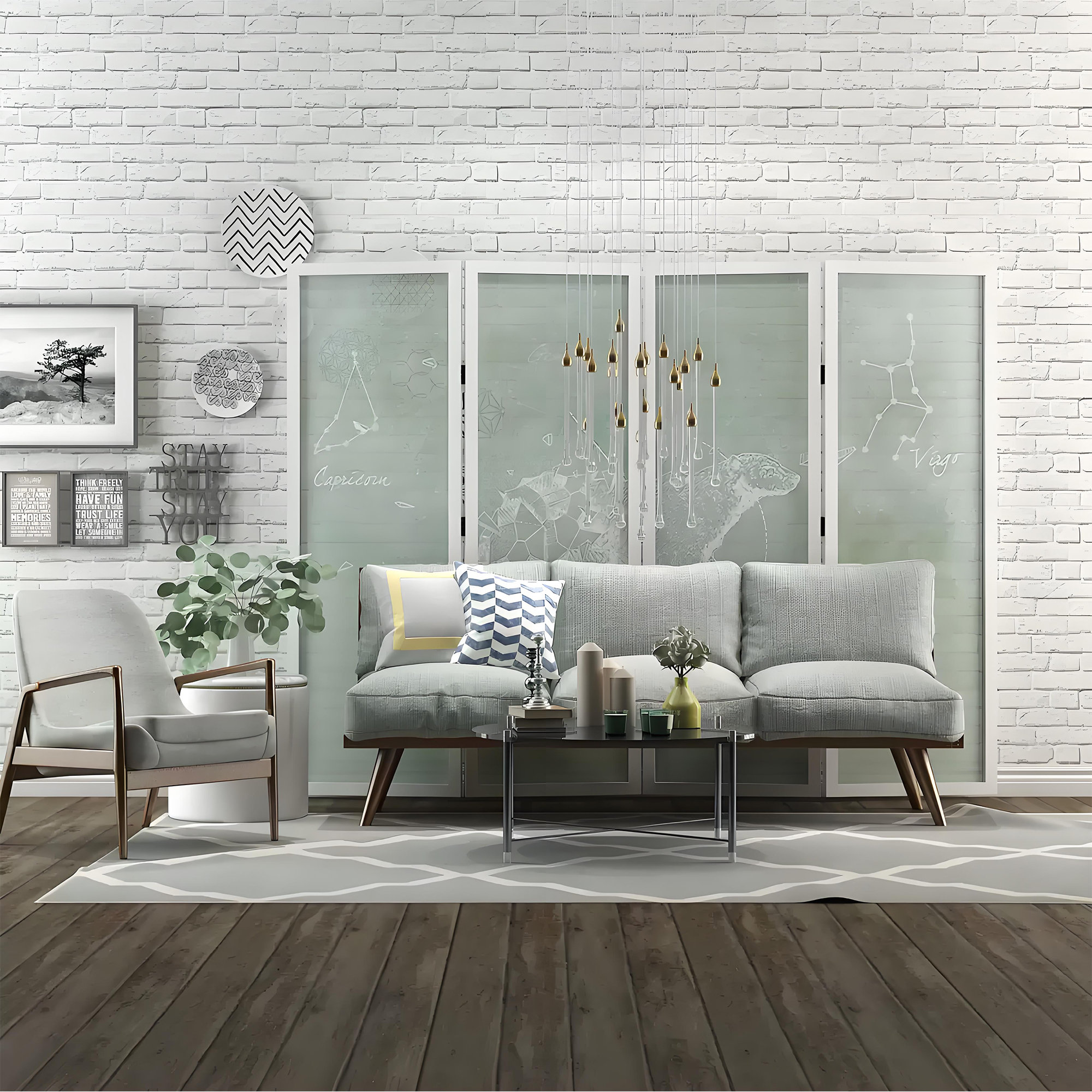 Orren Ellis Semi-Transparent Fabric Screen | Wayfair