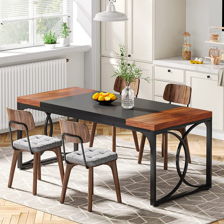 17 Stories Claythorne Metal Base Dining Table & Reviews | Wayfair
