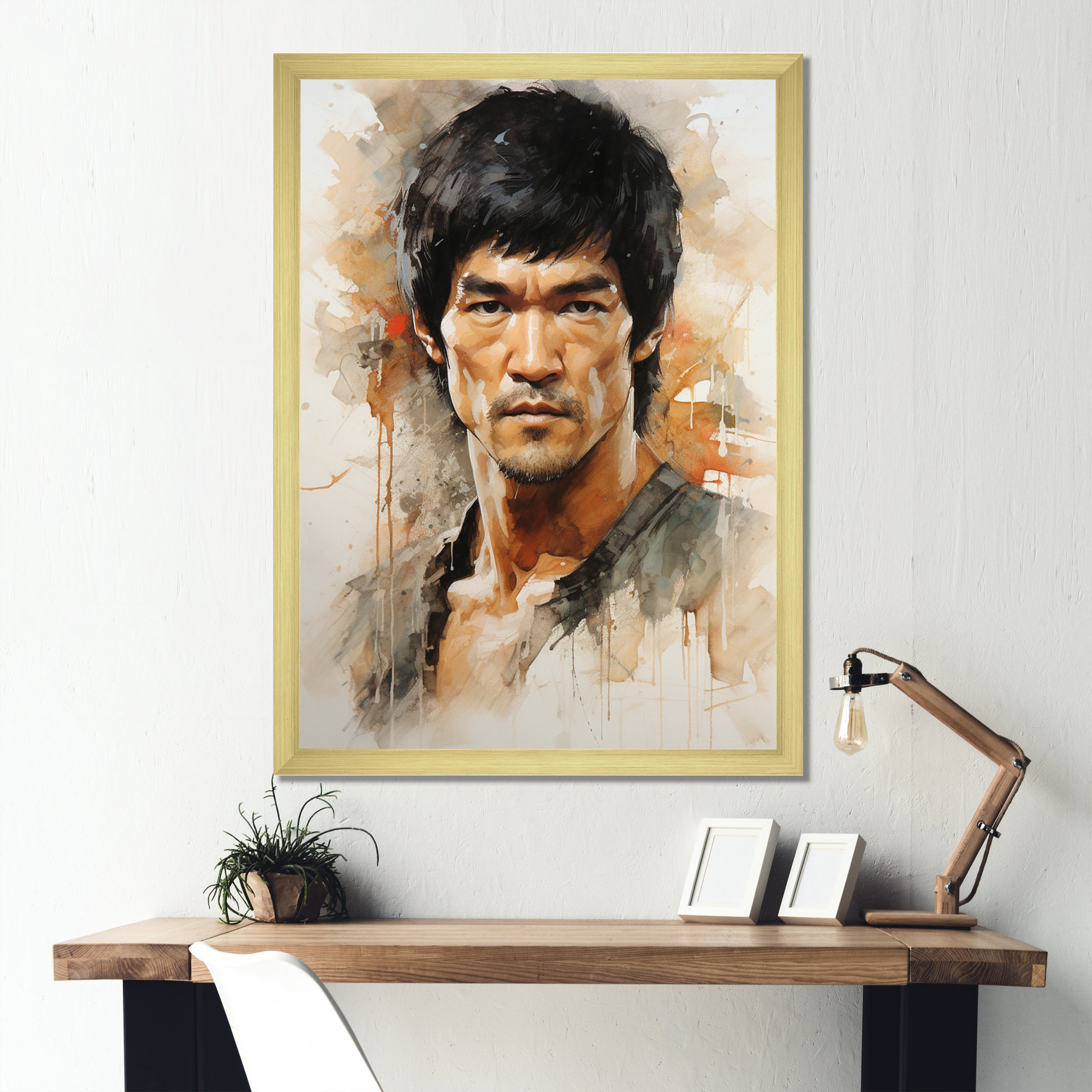 Design Art Martial Art Bruce Lee - Print on Canvas | Wayfair